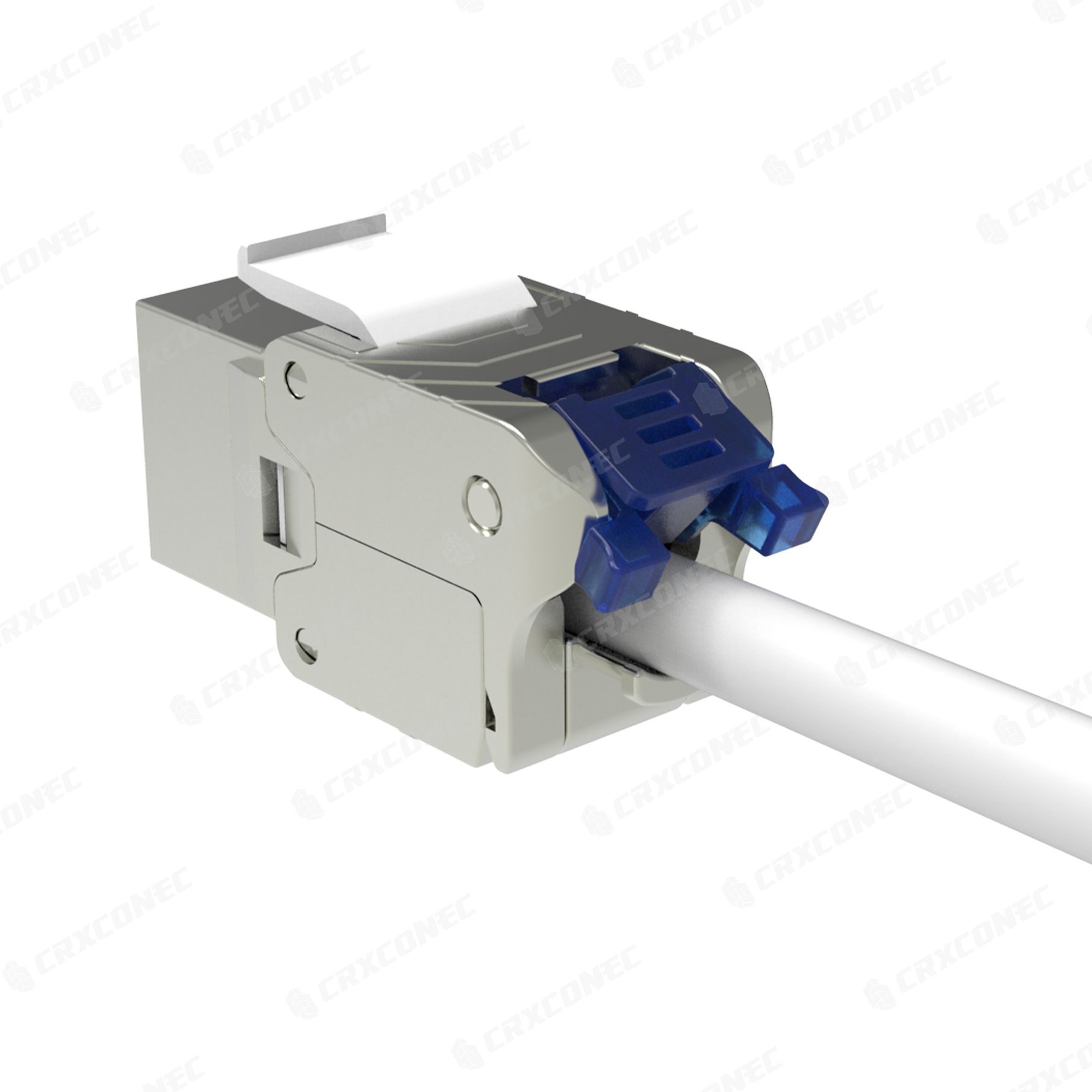 Cat6A STP เคเบิล-คลิปแบบไม่ต้องใช้เครื่องมือ Keystone Jack พร้อมชัตเตอร ...