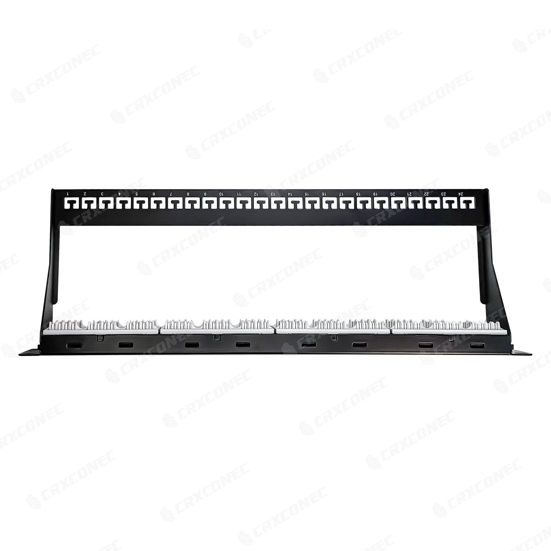 Component Level Cat6A UTP 180° 1U 24 Port Punch Down Panel With Support ...