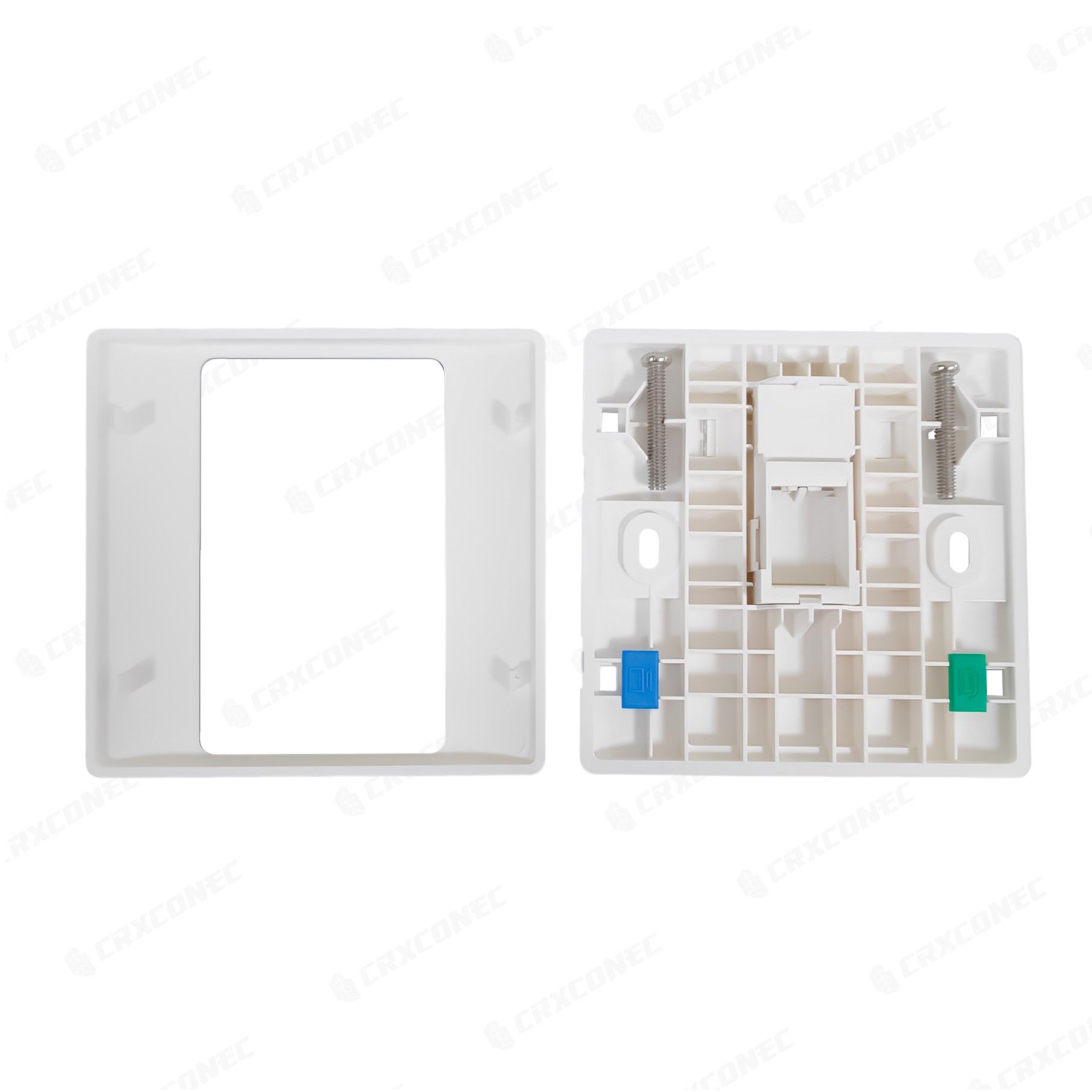 British 1 Port Colored Icon Ethernet Faceplate Shuttered, 86x86mm ...