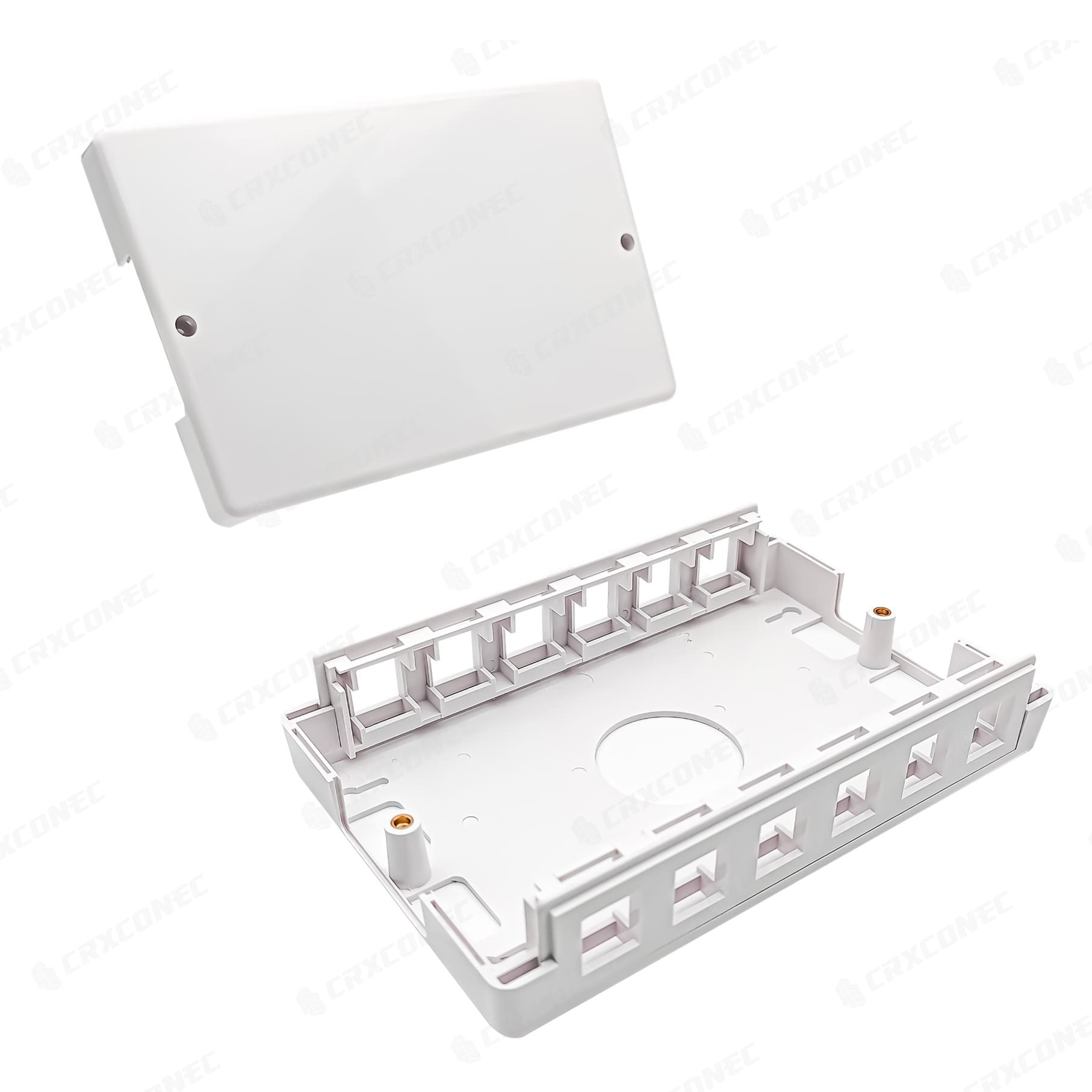 12 Port Keystone Surface Mount Box | Advanced Fiber Cabling & Data ...