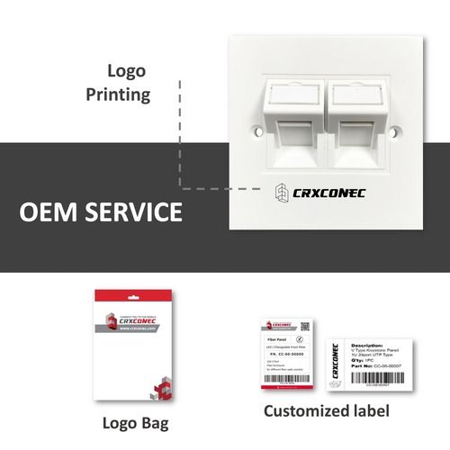 LJ6C British Style Snap-In 2 Port Faceplate RJ45 Frame 86*86MM ...
