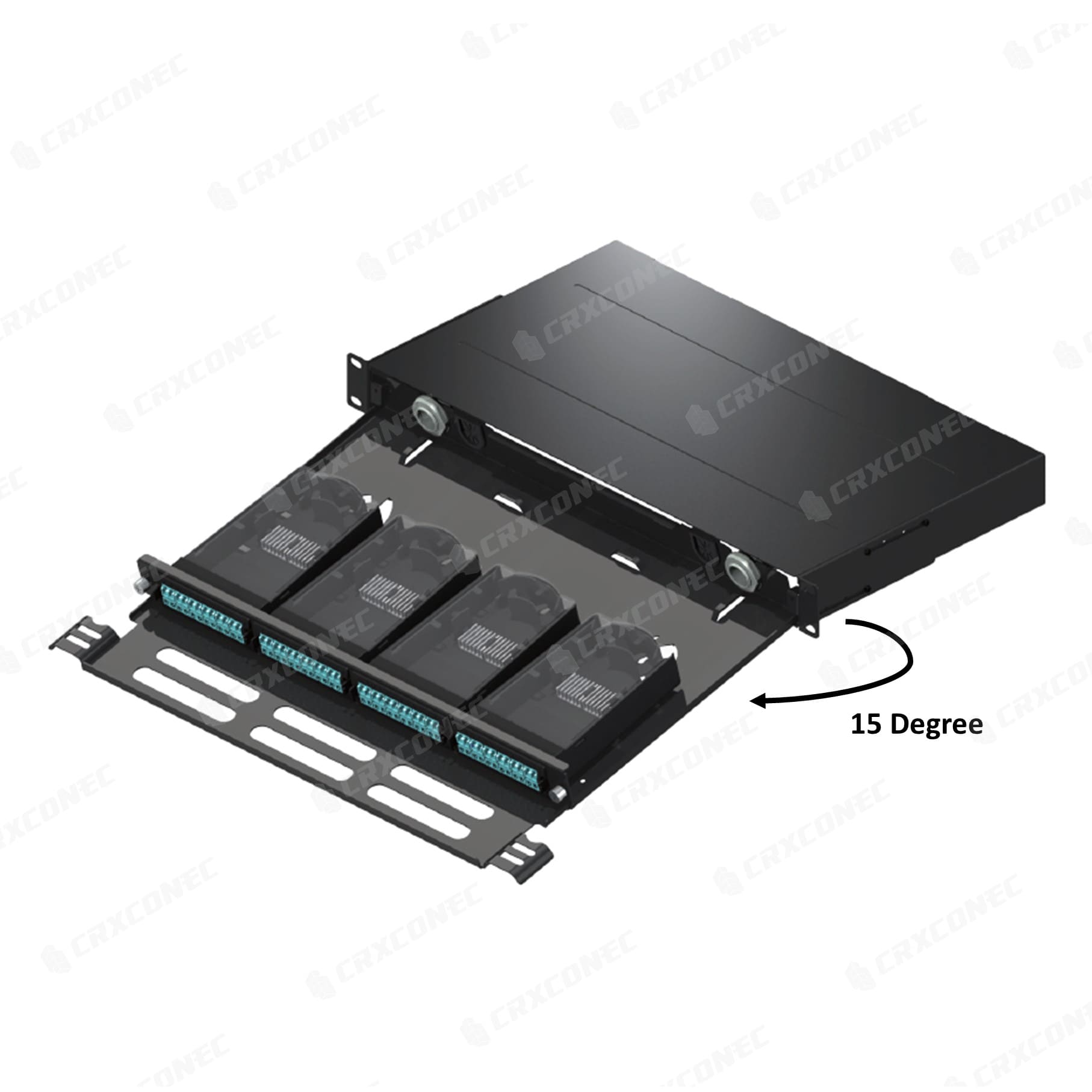 Multi functions Plastic High Density 1U 4 Slot Fiber Panel With Support ...