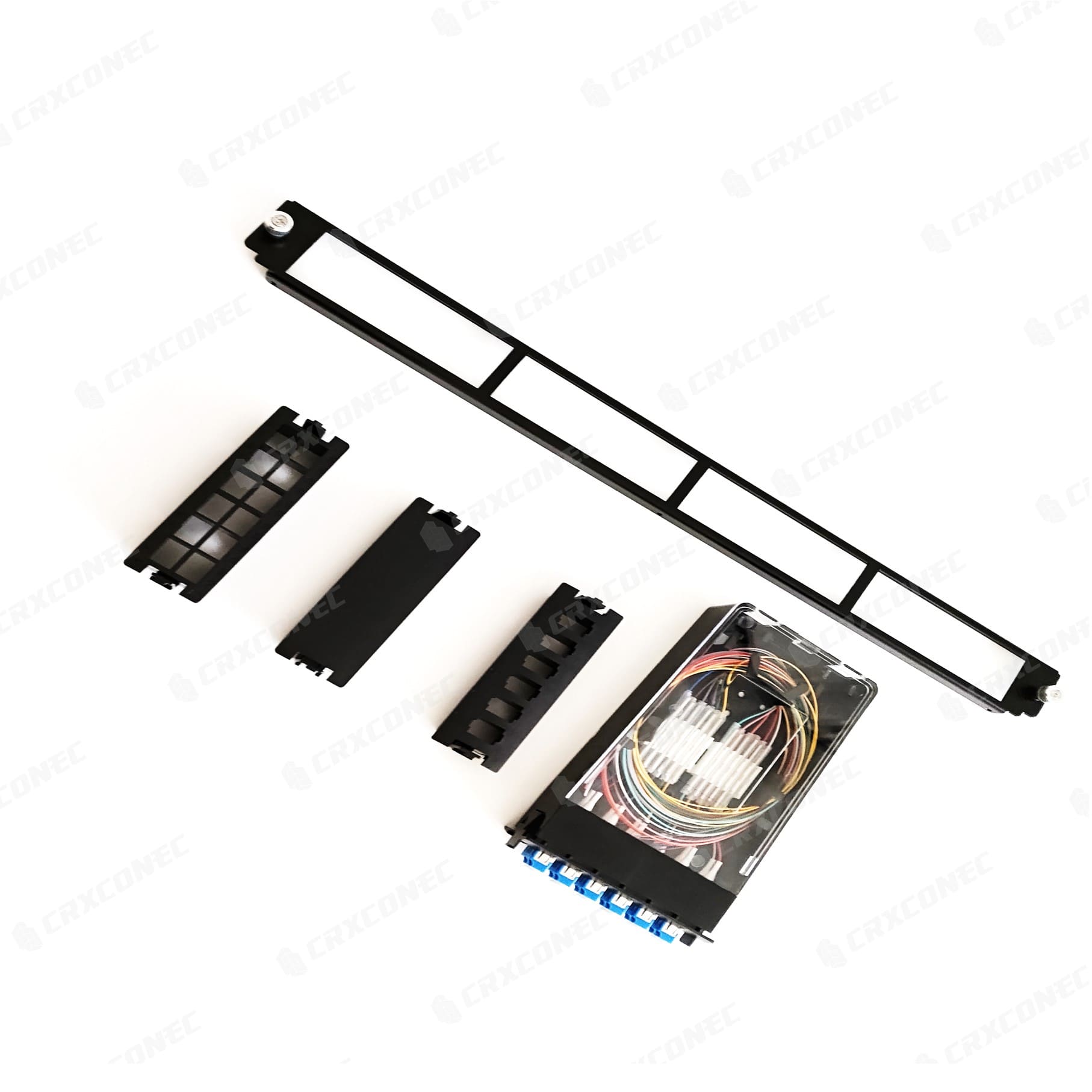 Multi functions Plastic High Density 1U 4 Slot Fiber Panel With Support ...
