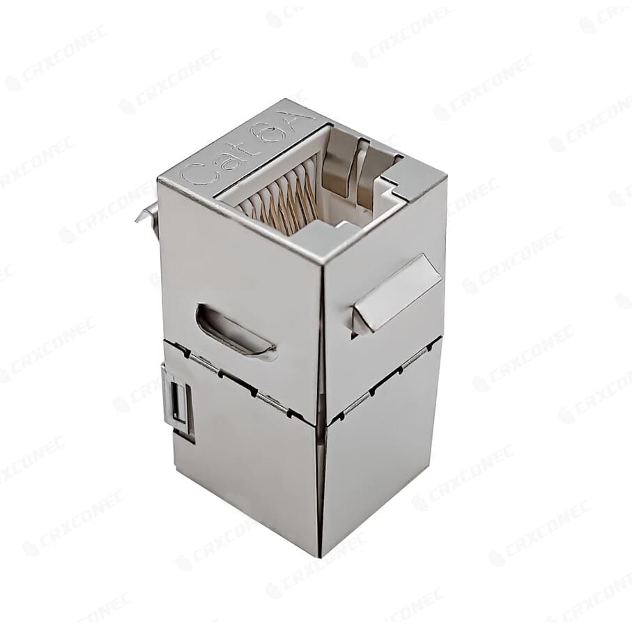 Cat6A STP 180 degree Feed Through Coupler | Advanced Fiber Cabling ...