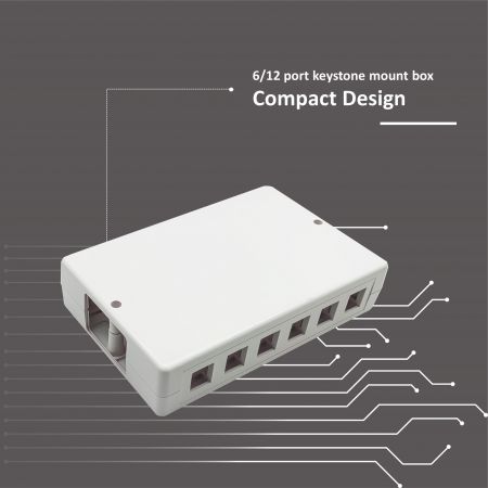 12 Port Keystone Surface Mount Box | Advanced Fiber Cabling & Data ...