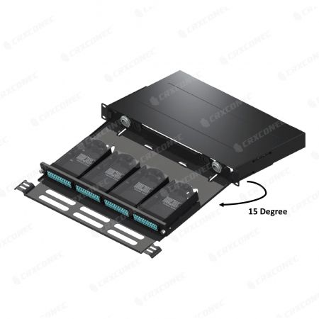 Multi functions Plastic High Density 1U 4 Slot Fiber Panel With Support ...