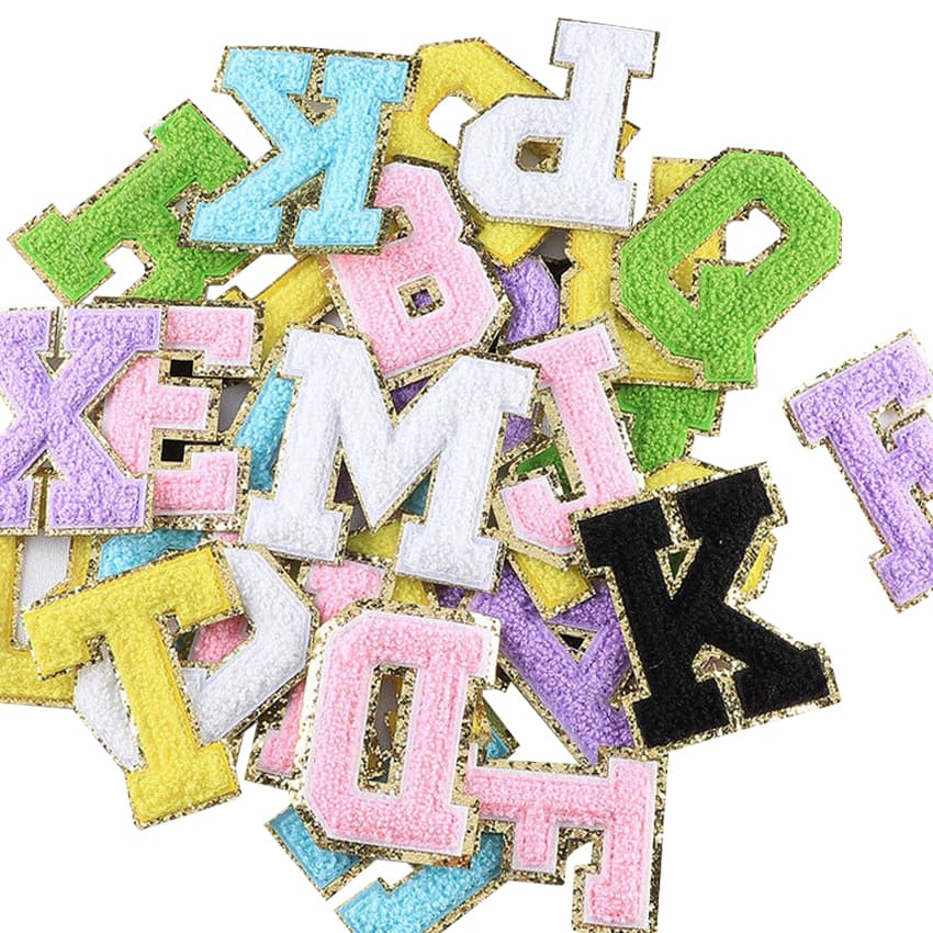 Varsity Patches with Glitter | Embroidered patches manufacturer | Star ...