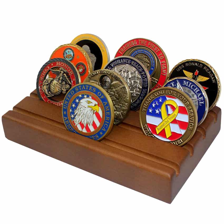 Coin Wooden Display Board | Embroidered patches manufacturer | Star ...