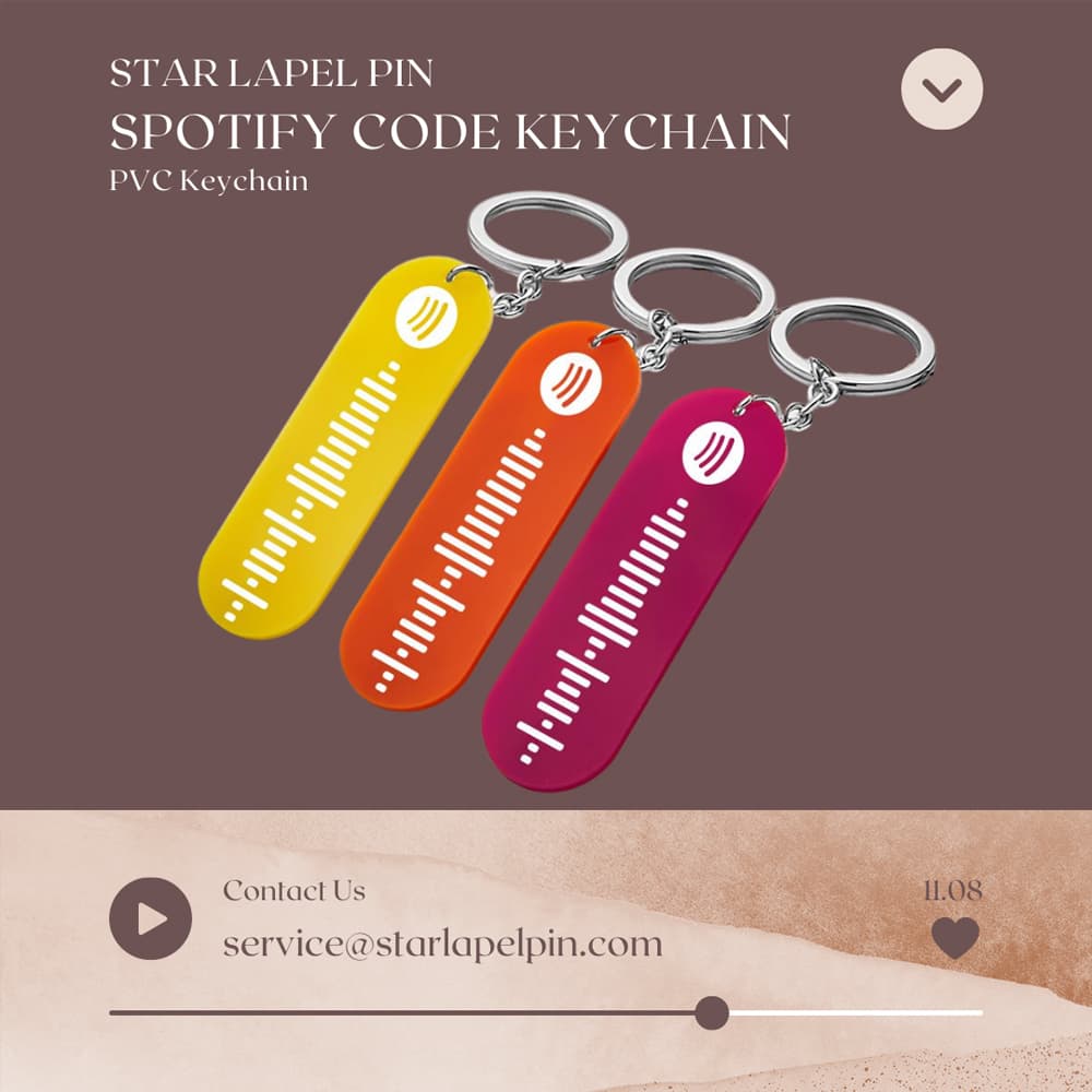 Personalized Spotify Code Keychain | Embroidered patches manufacturer ...