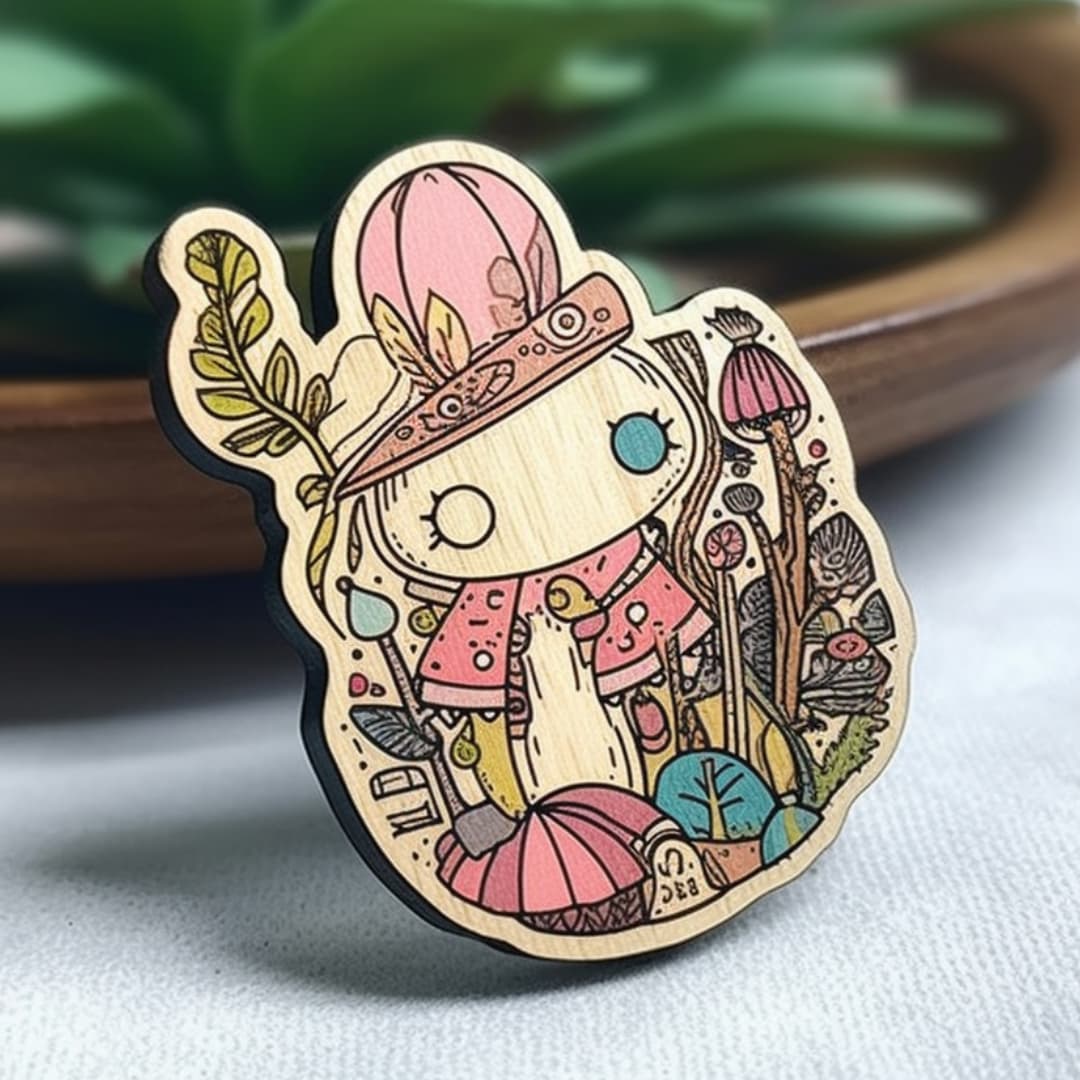 Custom Wooden Badge | Embroidered patches manufacturer | Star Lapel Pin