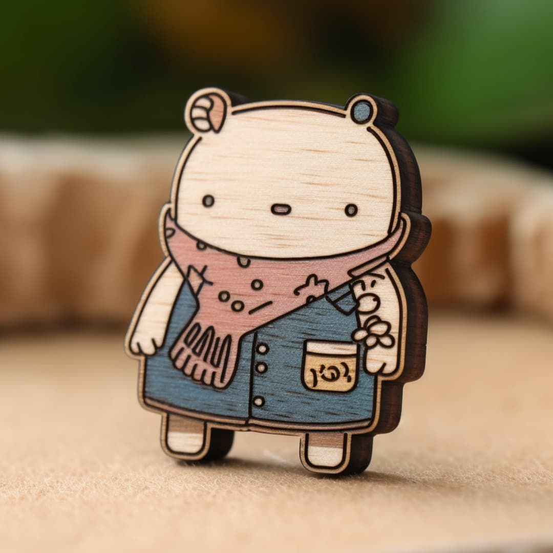 Custom Wooden Badge | Embroidered patches manufacturer | Star Lapel Pin