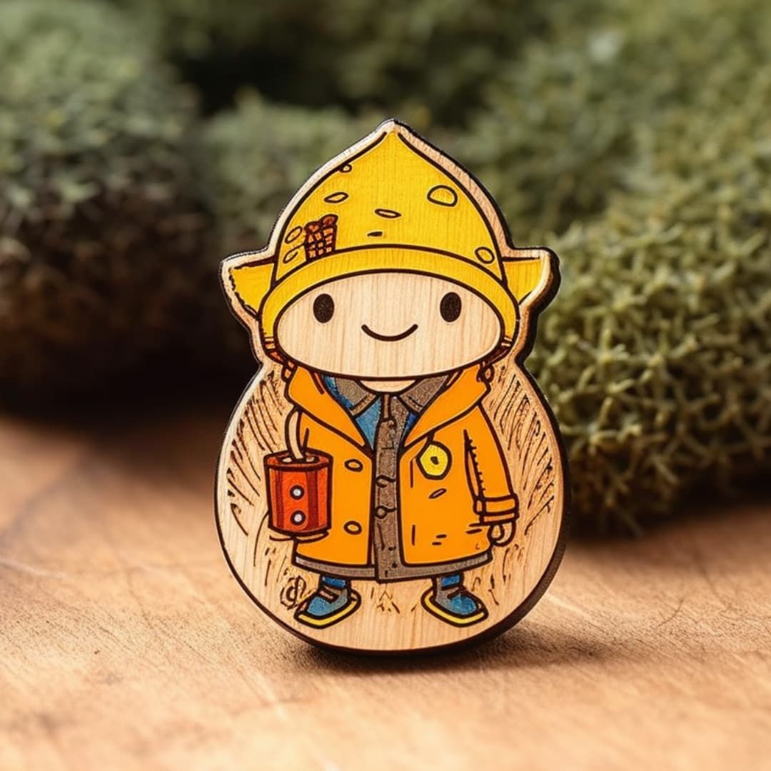 Custom Wooden Badge | Embroidered patches manufacturer | Star Lapel Pin