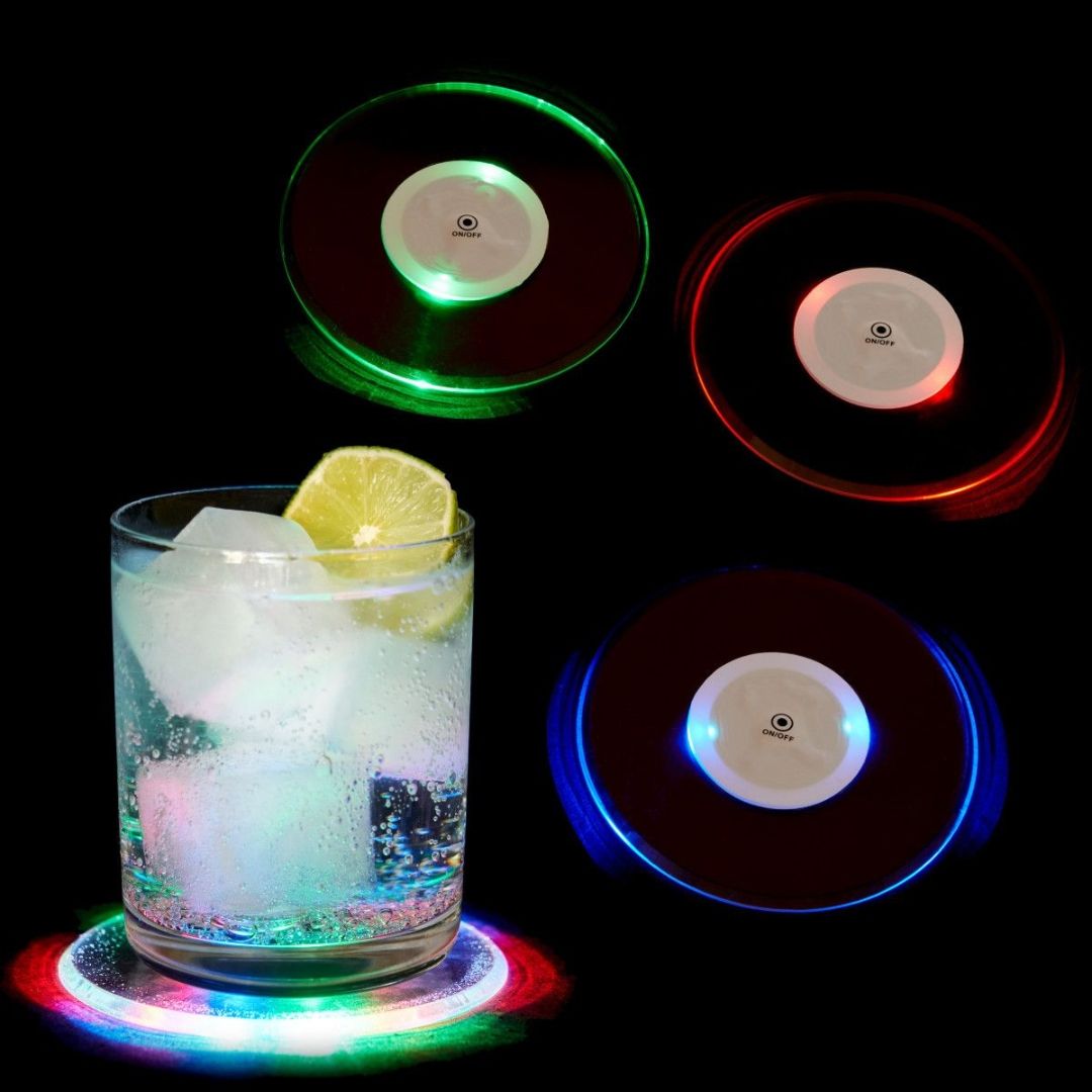 LED Bottle Sticker& Light Up Coaster | Embroidered patches manufacturer ...