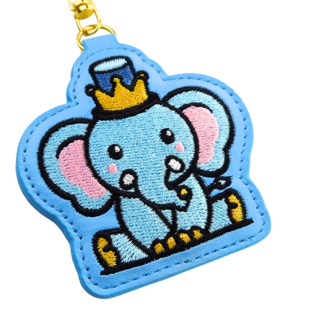 Embroidery Logo Leather Keychain | Embroidered patches manufacturer ...