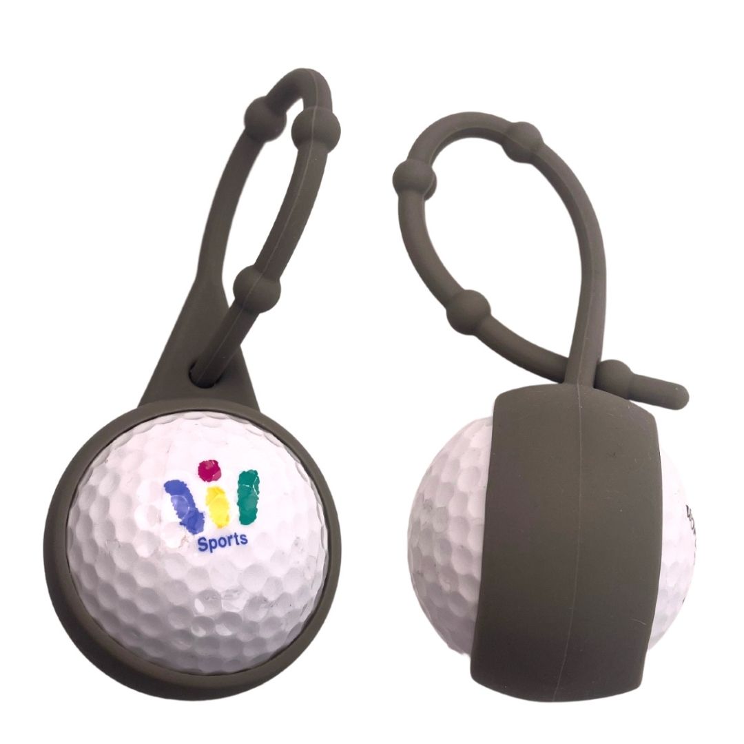 Printed Logo Silicone Golf Ball Bag | Embroidered patches manufacturer ...