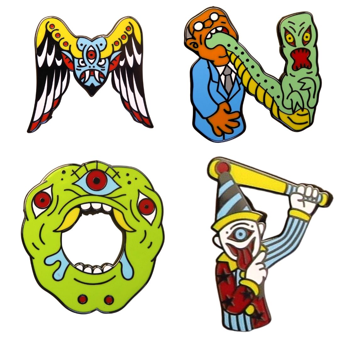 Alphabet Enamel Pin Set | Embroidered patches manufacturer | Star Lapel Pin