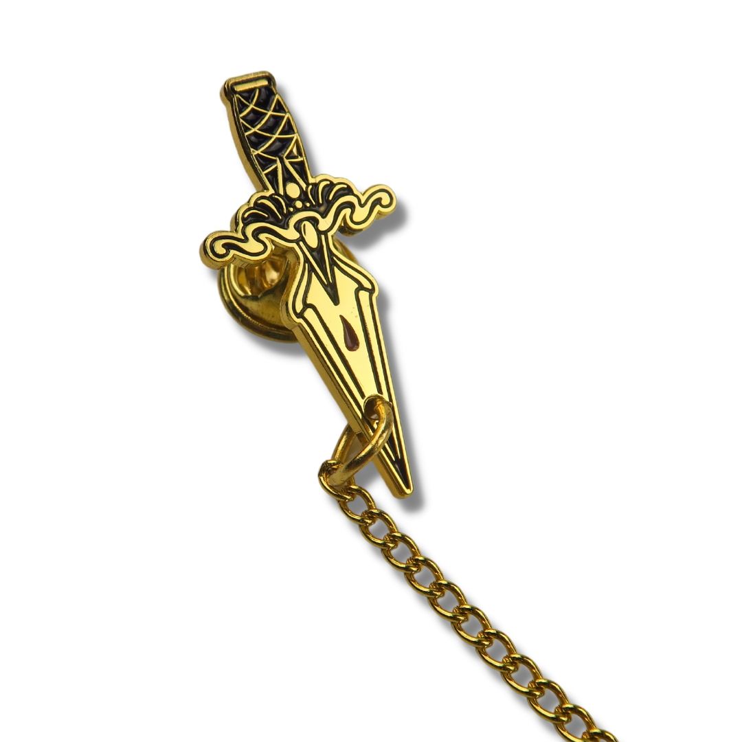 Hanging Collar Chain Pin | Embroidered patches manufacturer | Star ...