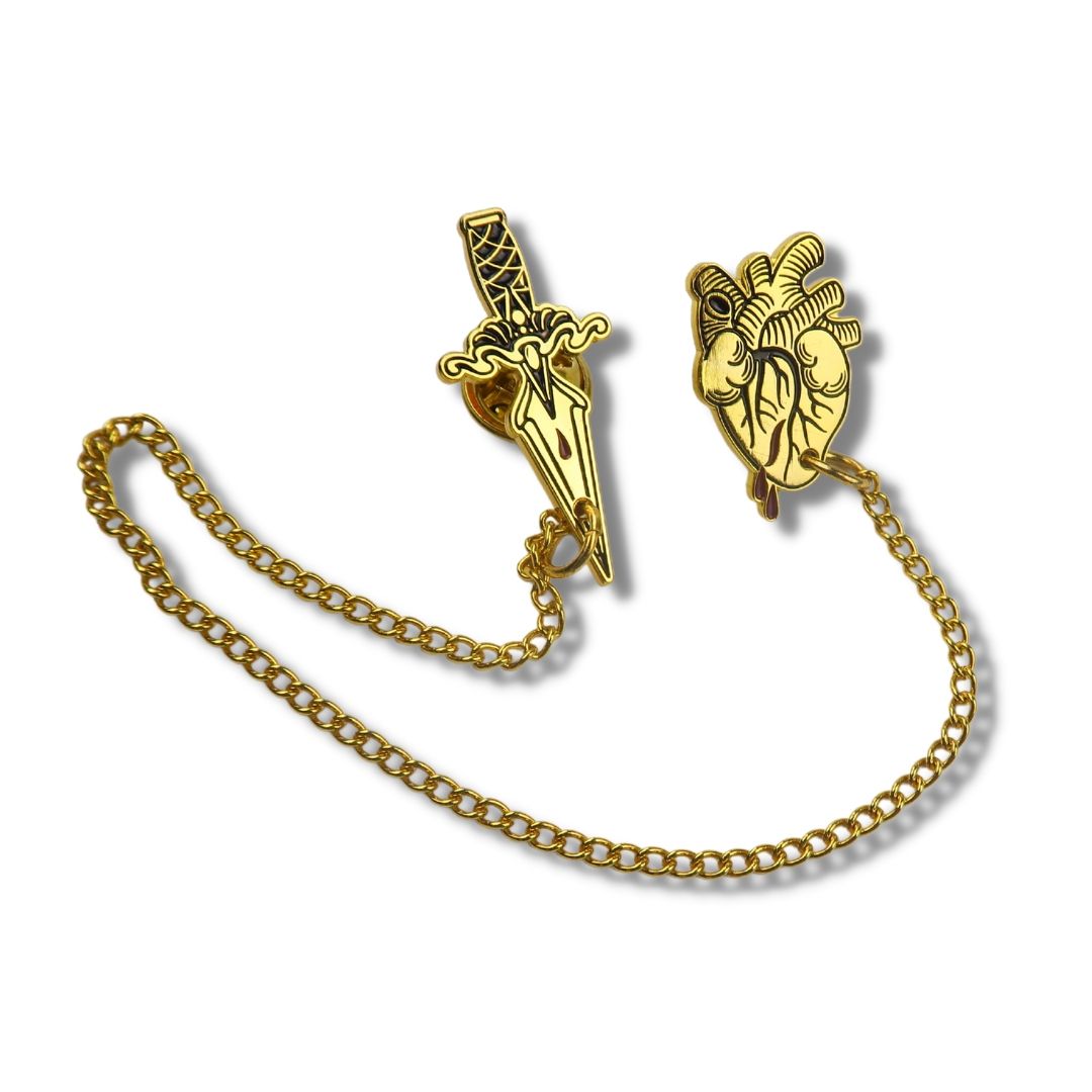 Hanging Collar Chain Pin Embroidered Patches Manufacturer Star