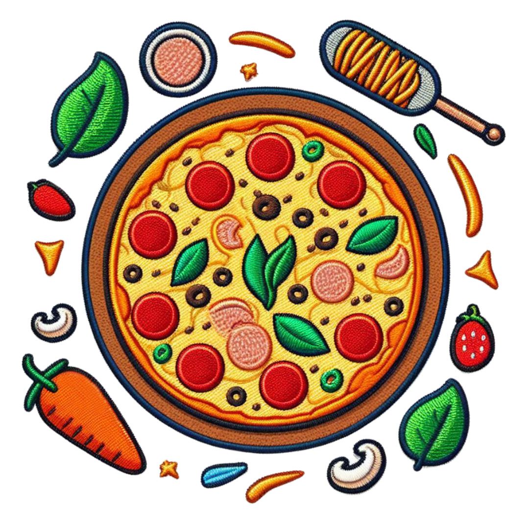 Create Your Custom Pizza Patch | Embroidered patches manufacturer ...