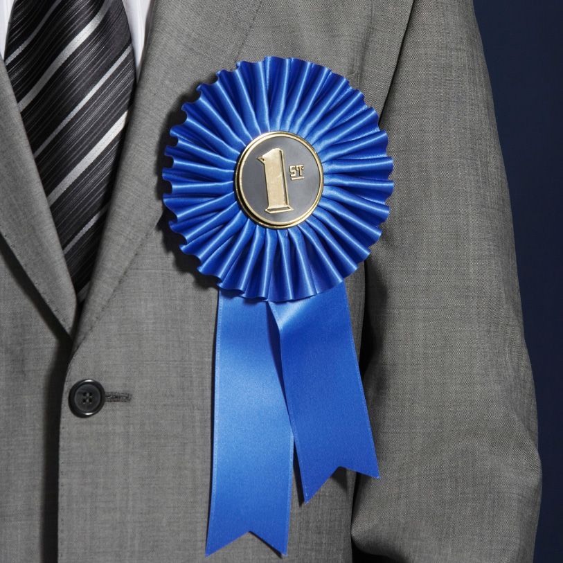 Personalized Rosette Ribbon | Embroidered patches manufacturer | Star ...