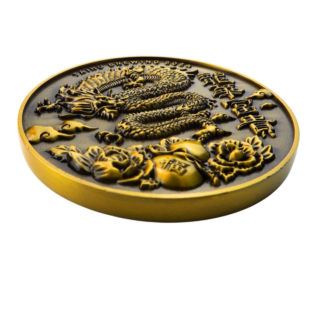 3D Dragon Coin | Embroidered patches manufacturer | Star Lapel Pin