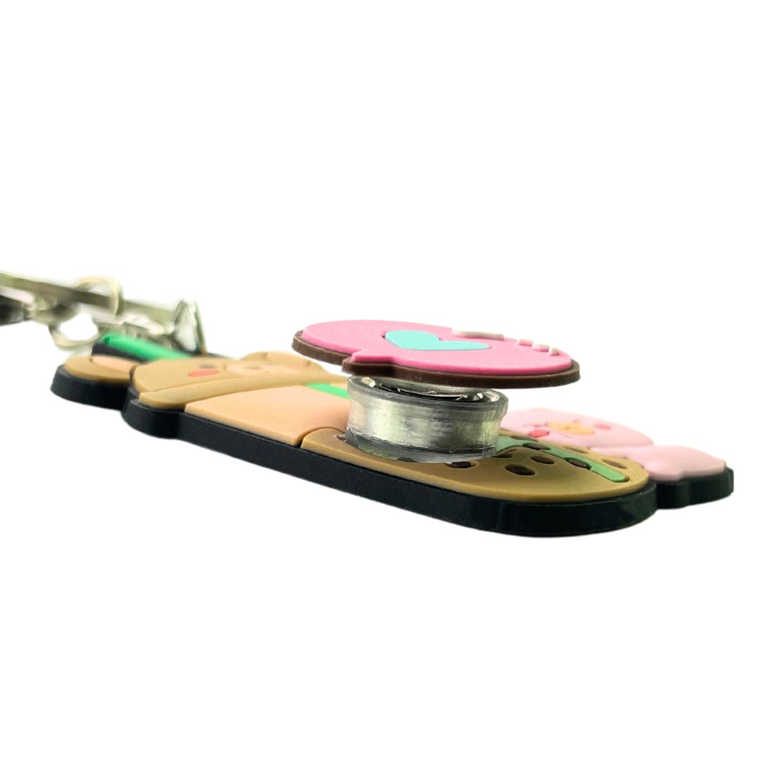 Custom Rubber Spinning Keychain | Embroidered patches manufacturer ...