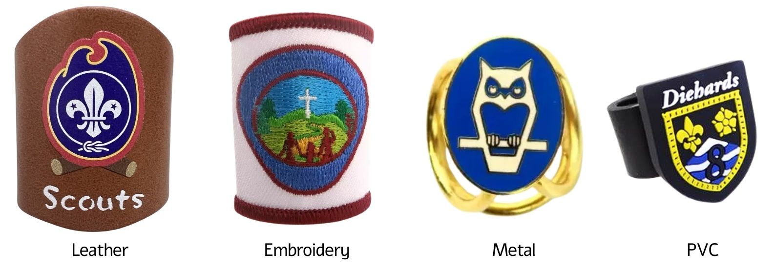 Custom Leather Scout Woggle | Embroidered patches manufacturer | Star ...