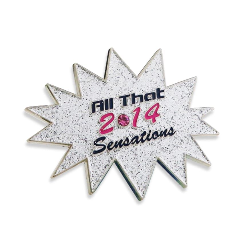 Glitter Enamel Pins | Embroidered patches manufacturer | Star Lapel Pin