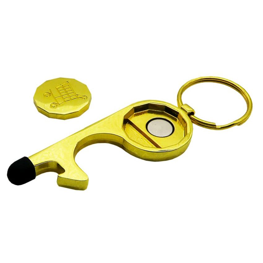 No Touch Keychain with Trolley Coin | Embroidered patches manufacturer ...