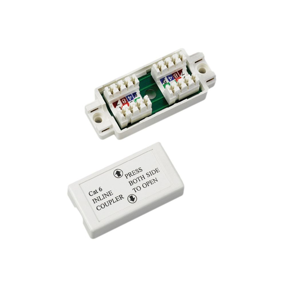 Category 6 |180° Cat 6 UTP Feed-Through Dual IDC Coupler (210IDB6) – HCI