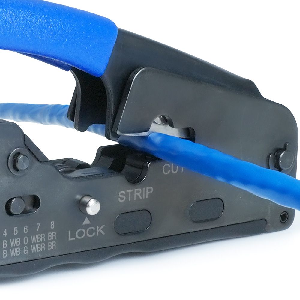 ↑Crimp/Stapler/Thru |Stapler Type 8P/6P Pass Through Plug Crimper with ...
