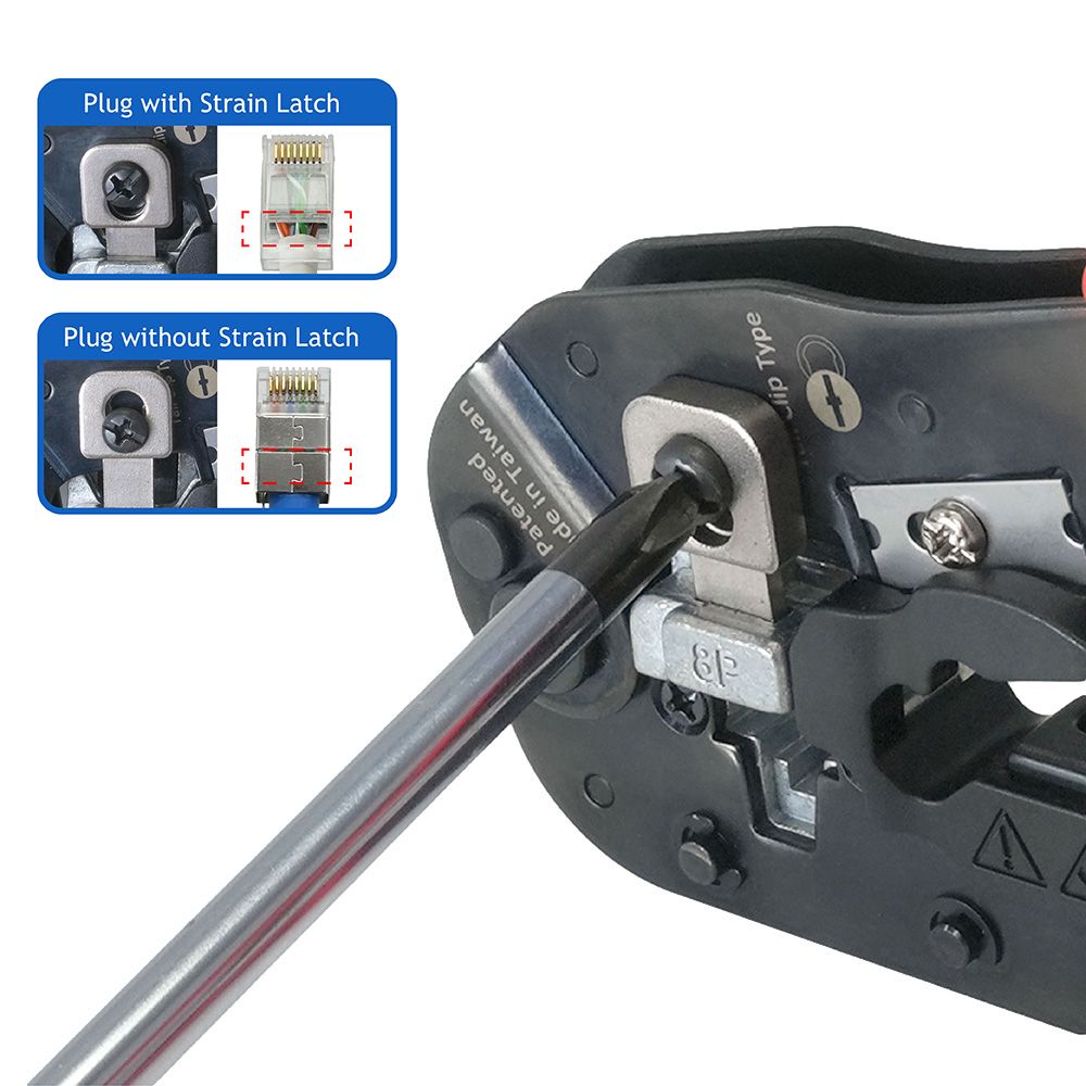 ←Crimp |RJ-45 Plug Crimper with Strip/Cut/Ground Crimp (007A8H06) – HCI