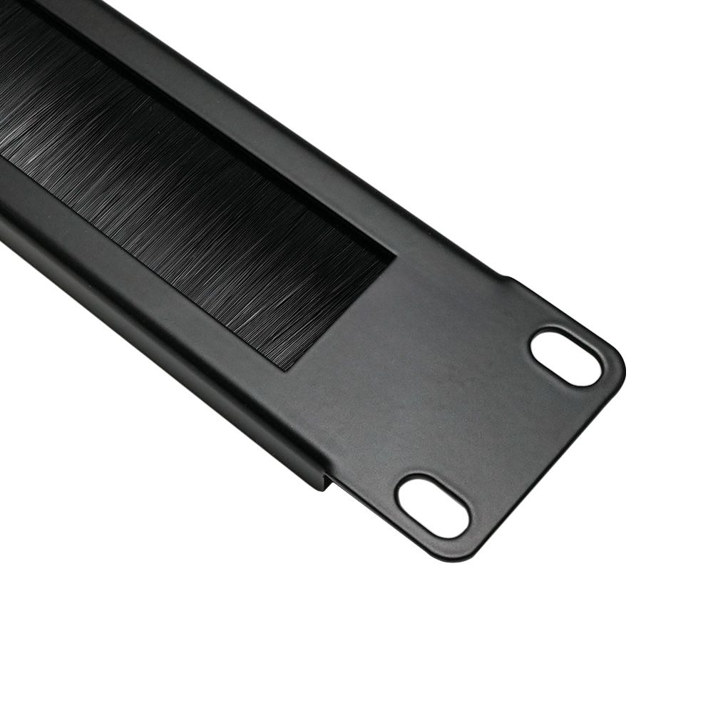 1U with brush and wire management |1U panel with brush and back-side ...