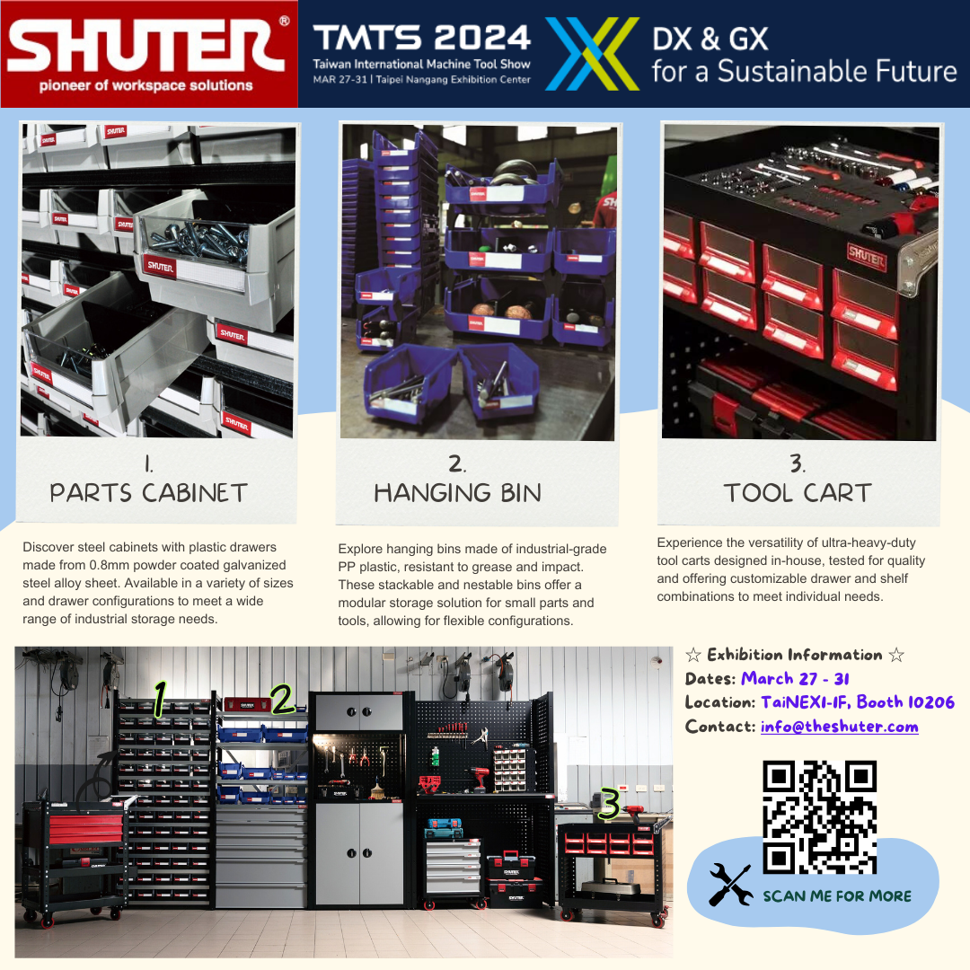 SHUTER at TMTS 2024 on March. 27th to 31st | Industrial Storage ...