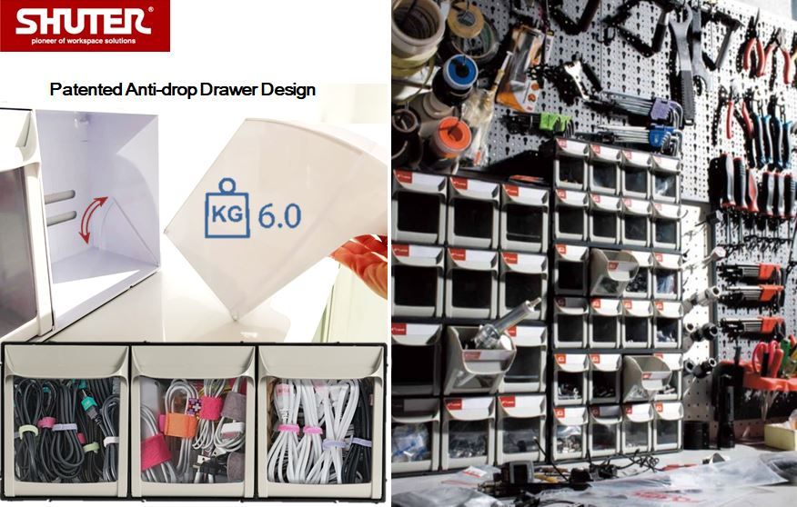 Tip Out Bin With 3pcs 4.3L Drawer Compartments - Wall Mounted Tilt Out ...