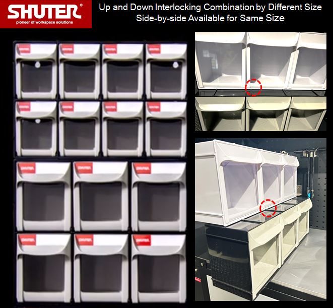 Tip Out Bin With 3pcs 4.3L Drawer Compartments - Wall Mounted Tilt Out ...