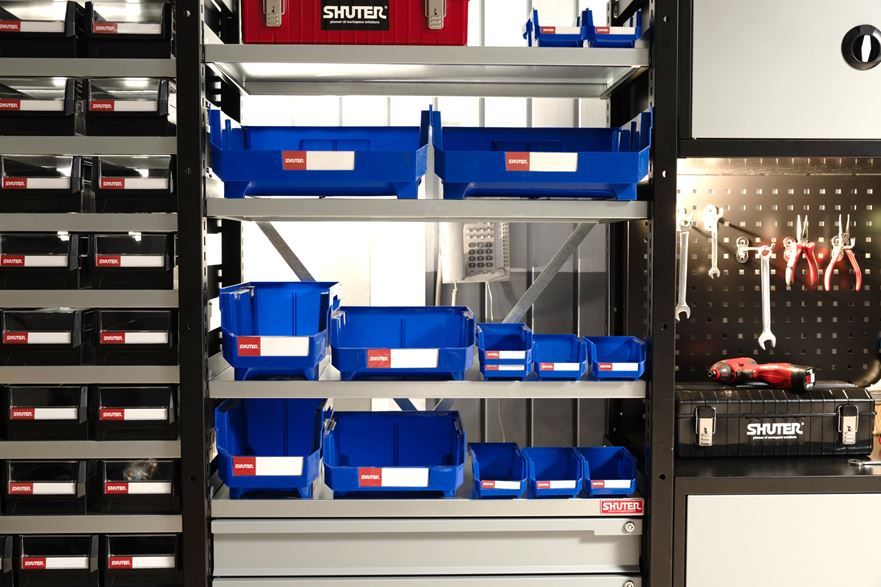 Metal Garage Cabinets and Shelving Unit for Modular Workstation ...