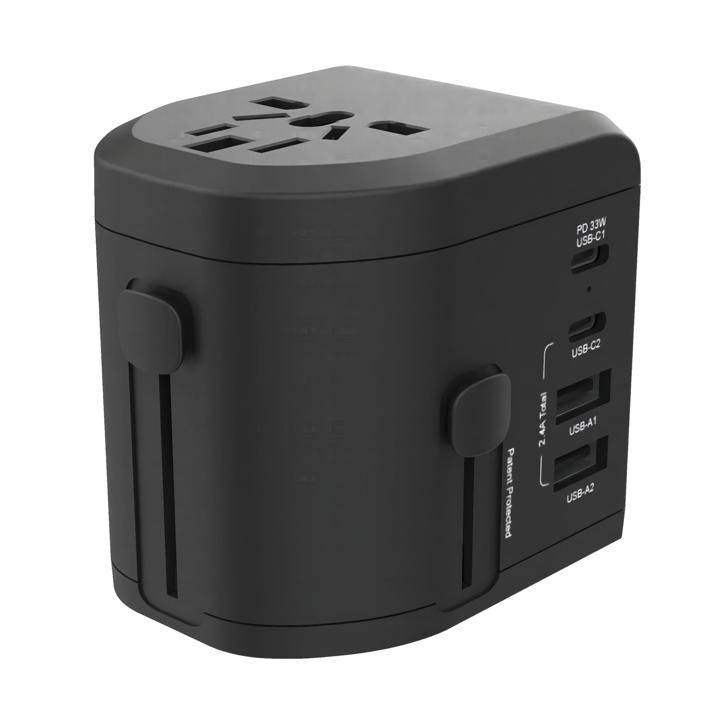 33W GaN USB Type C Fast Universal Travel Adapter with US/UK/EU/AU plugs ...