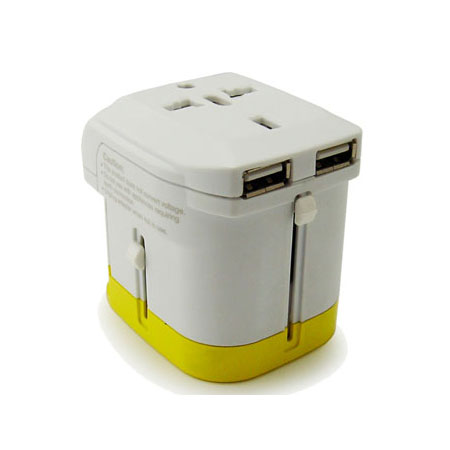 Universal Worldwide Travel Adapter with Built in Dual USB Charger ...