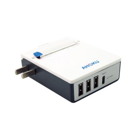 20W Type C Slim Travel Adapter with 4-USB Charging Ports - Slim Type C ...