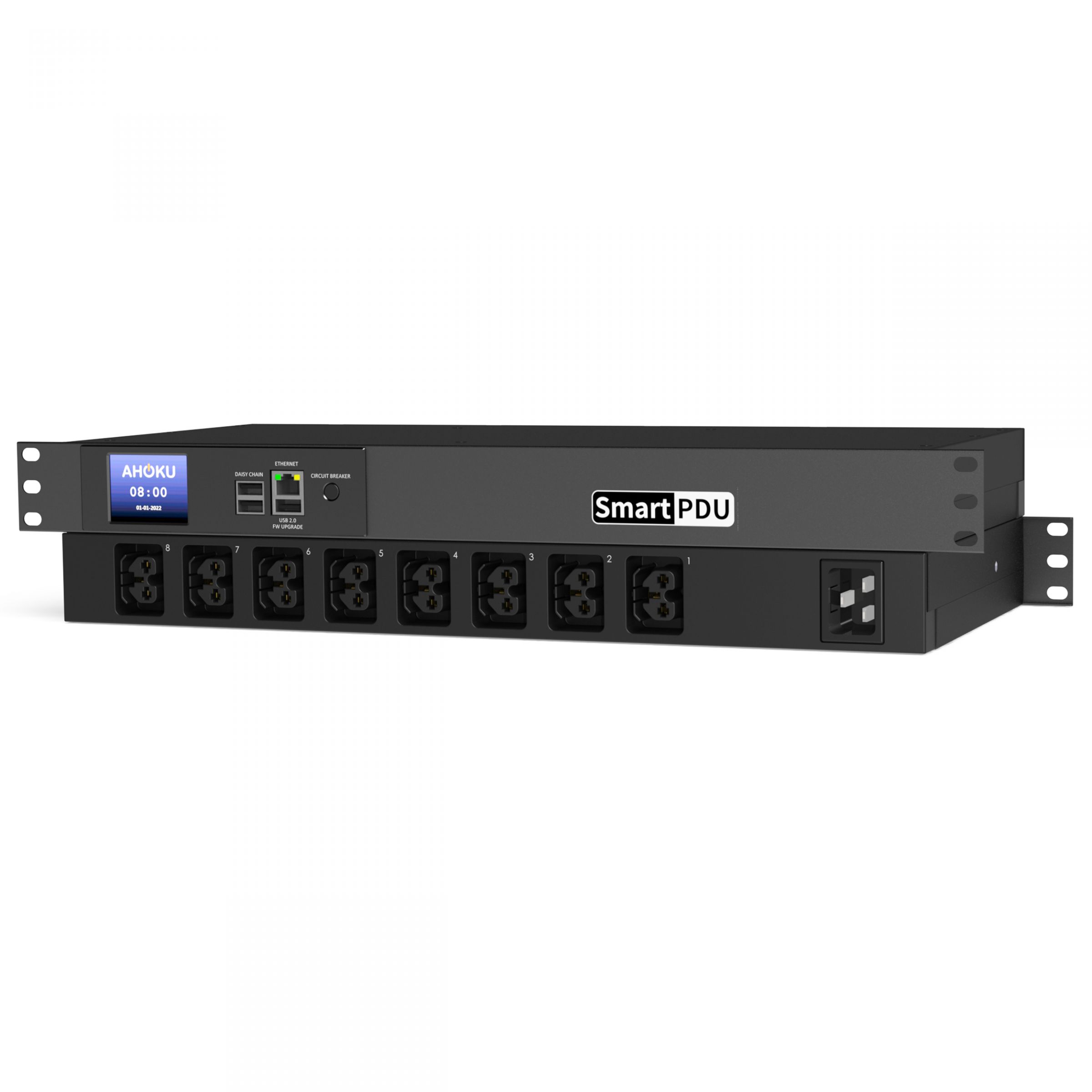 8 C13/C15/C19/C21 Combo Sockets Touch Screen Smart PDU - Intelligent PDU, Remote Monitoring PDU ...