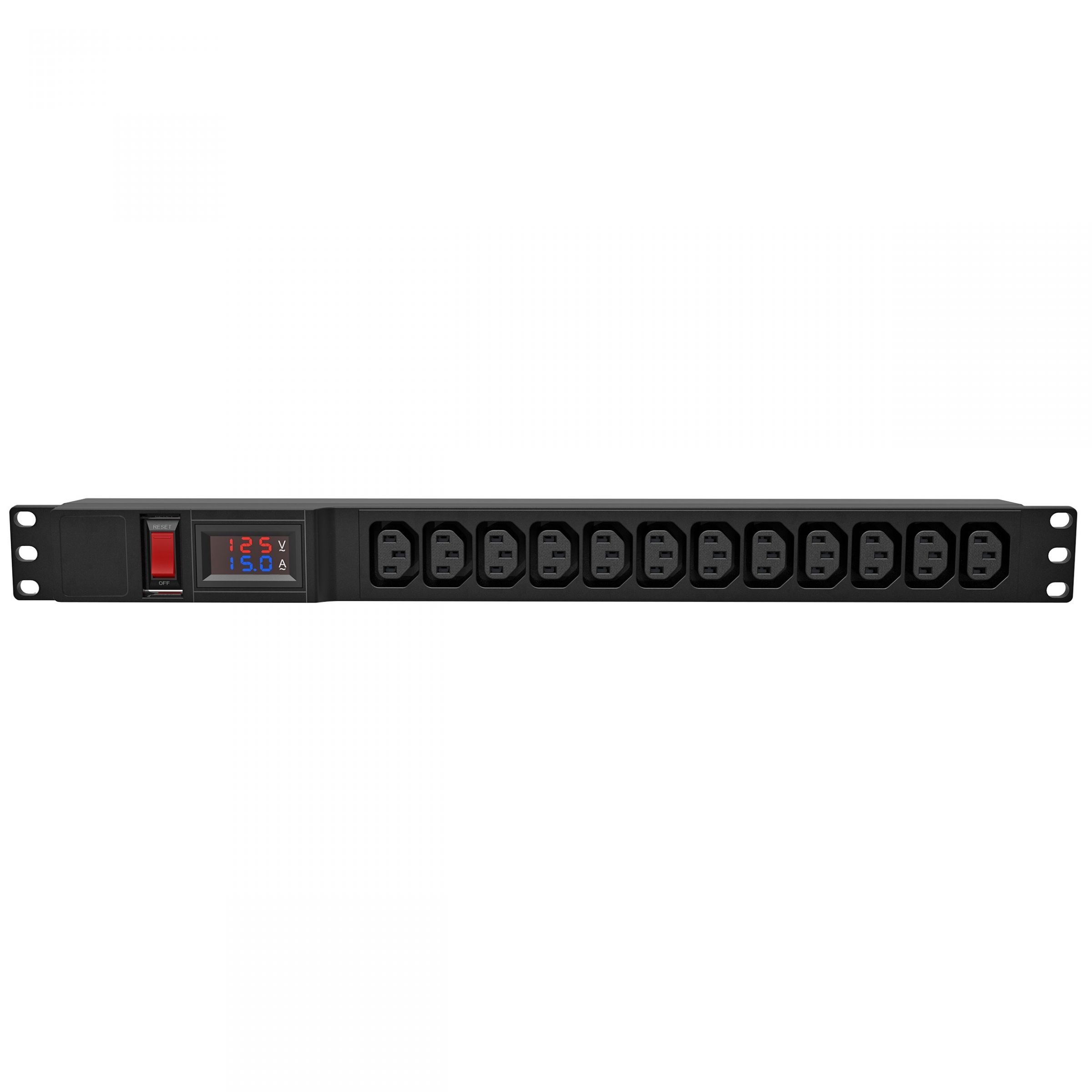 12 x C13 (frontal), entrada C14 (trasera), PDU horizontal medido de 1U ...