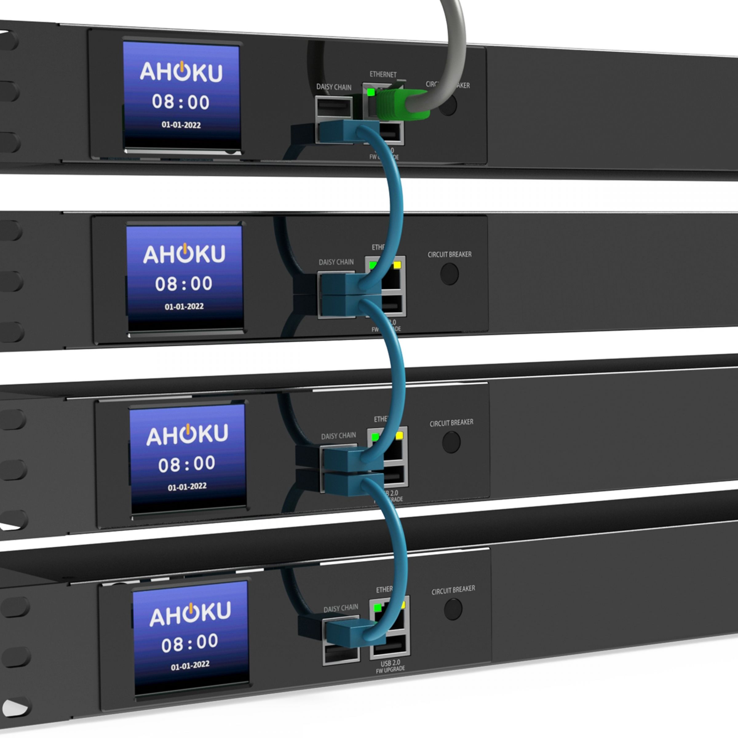 8 C13/C15/C19/C21 Combo Sockets Touch Screen Smart PDU - Intelligent ...