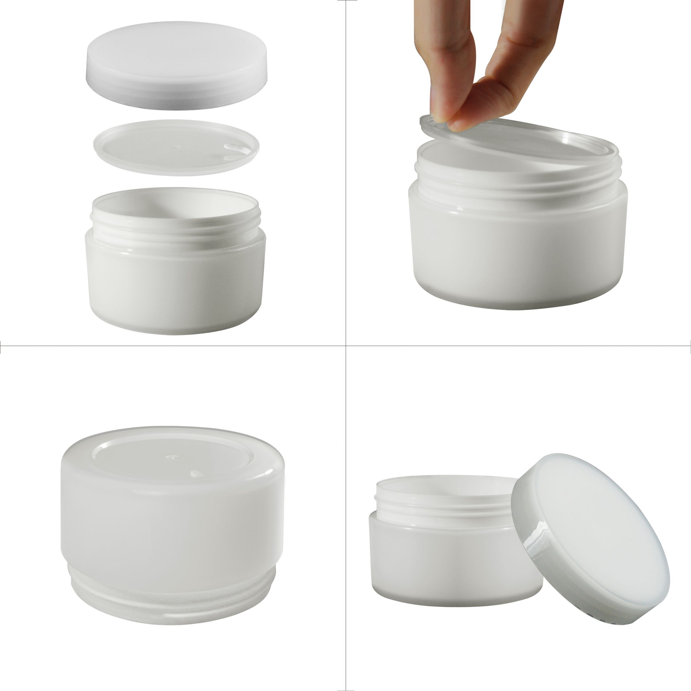 200ml Bi-Injection Round Cream Jar | Cosmetic Product Packaging - Plastic Bottles Manufacturer | TYH