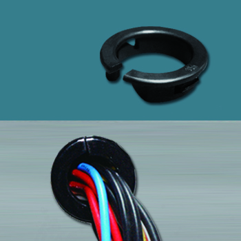 Open Closed Bushing 開口式護線環 (SA-2529A) | 專業電子,電機,電腦及塑膠機構零件製造商 | 品固企業股份有限公司