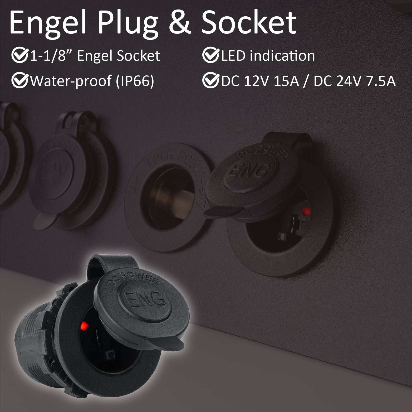 Engel Socket | Marine Toggle Switch Panels, Fuses, Circuit Breakers ...