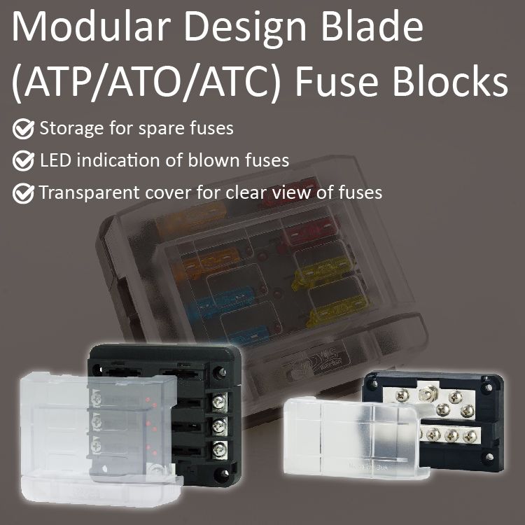 Modular Design Blade Fuse Blocks | Marine Toggle Switch Panels, Fuses ...