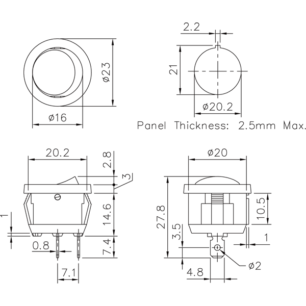 Illuminated LED Rocker Switch | Marine Toggle Switch Panels, Fuses ...