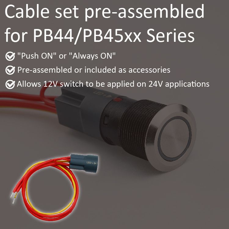 Cable set pre-assembled for PB44/PB45xx Series | Marine Toggle Switch ...