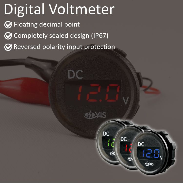 Digital Voltage Meter | Marine Toggle Switch Panels, Fuses, Circuit ...